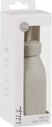 KikkaBoo Láhev s brčkem Platinum Silicone Sand 200ml
