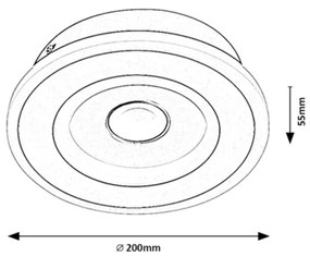 Rabalux 6959 - LED Stropní svítidlo TANELI LED/20W/230V 3000/4000/6000K