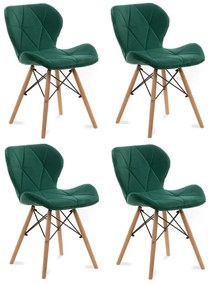 Konsimo Sp. z o.o. Sp. k. SADA 4x Jídelní židle TRIGO 74x48 cm světle zelená/buk KO0148