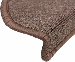 Schodové rohože 20 ks 56 x 17 x 3 cm kávově hnědé, půlkulaté 3365785