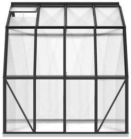 vidaXL Skleník s podkladovým rámem antracitový 6,43 m² hliník