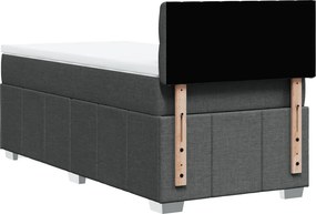Box spring postel s matrací tmavě šedá 80 x 200 cm textil 3286903