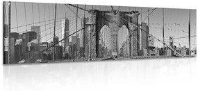 Obraz most Manhattan v New Yorku v černobílém provedení Varianta: 150x50