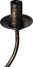 Patinovaný černý kovový lustr pro 8 žárovek E14 241384