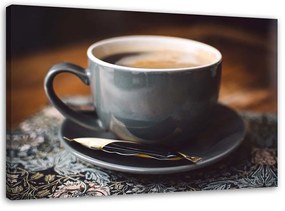 Obraz na plátně, Hrnek na kávu Cappuccino - 60x40 cm