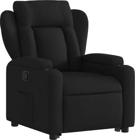 Zvedací polohovací křeslo černé textil 3204484
