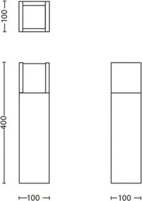 Venkovní LED sloupek Philips Arbour 16462/93/P3 6W 600lm 4000K neutrální bílá