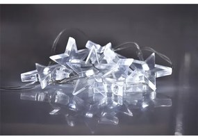 SOLIGHT LED vánoční řetěz - hvězdy, 1,5m, 10 LED, 2 x AA, bílé světlo