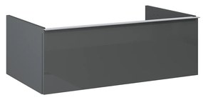 Elita Look, závěsná skříňka pro umyvadlo na desku 80x45x28 cm 1S PDW, antracitová lesklá, ELT-167092