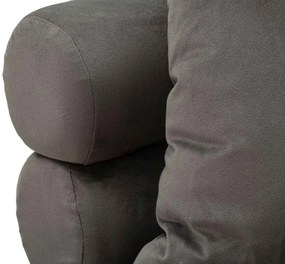 Designová pohovka Harmony 133 cm šedá / stříbrná