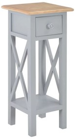 Odkládací stolek šedý 27 x 27 x 65,5 cm dřevo 280058