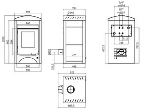 Krbová kamna AQUAFLAM VARIO ® BARMA 11/5kW Javor