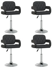 Otočné jídelní židle 4 ks černé umělá kůže,  3089107