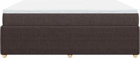 Box spring postel s matrací tmavě hnědá 180x200 cm textil 3285591