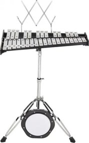 32 Note Glockenspiel xylofonový zvonek s paličkami, stojanem a cvičnou podložkou