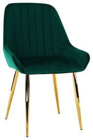 Jídelní židle Soddy (smaragdová + zlatá). 1040122