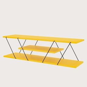 TV stolek CANAZ 120 cm žlutý/černý