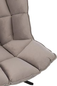 Šedé sametové relaxační křeslo Chair Relax Bubby Grey - 78*73*92cm