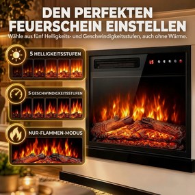 HOMCOM elektrický krb s římsou, topením a 3D efektem plamene, 80 cm, bílý