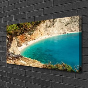 Obraz na plátně Záliv Moře Skály Pláž 140x70 cm