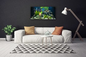 Obraz na plátně Ryba Kameny Listy Příroda 125x50 cm