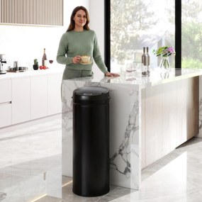 HOMCOM 50litrový senzorový odpadkový koš s funkcí Soft-Close, bezdotykový odpadkový koš z nerezové oceli pro hygienické kuchyně
