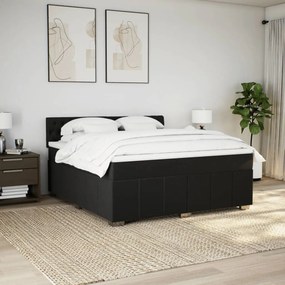 Box spring postel s matrací černá 180x200 cm textil 3289456