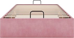 Osmanský rám postele bez matrace růžová 80x200 cm samet 3310930