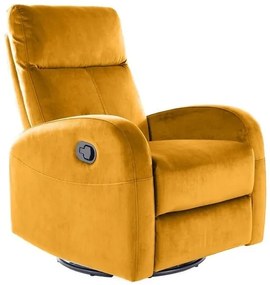 Casarredo - Komfort nábytek Relaxační polohovací křeslo OLIMP VELVET žlutá curry
