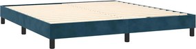 Box spring postel s matrací a LED tmavě modrá 160x200 cm samet 3134475