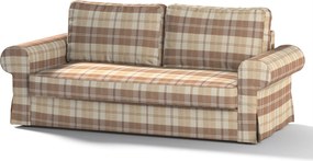 Potah na pohovku IKEA Backabro, 3-místná, rozkládací barva béžová látka pletený vzor, vzorované