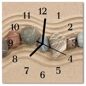 Nástenné skleněné hodiny Pískové kameny