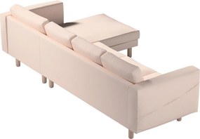 Potah na pohovku IKEA Norsborg 4-místná se šezlongem barva růžová látka pletený vzor