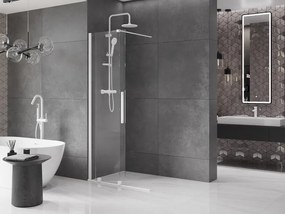 Mexen Velar, posuvné dveře do otvoru typ Walk-In 85 cm, 8mm čiré sklo, bílá, 871-085-000-03-20