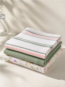 Sinsay - Bavlněné kuchyňské utěrky 3 pack - vícebarevná