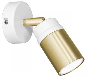 Luminex Nástěnné bodové svítidlo NEST 1xGU10/8W/230V bílá/mosaz LU1782