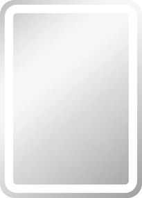 HOMCOM kleankin koupelnové zrcadlo LED 50 x 70 cm se 3 barvami světla a dotykovým spínačem, IP44, automatická ochrana proti zamlžení, paměťová funkce…