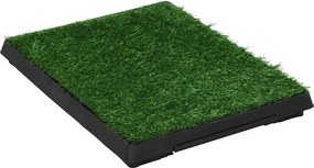 Toaleta pro psy s nádobou a umělou trávou zelená 63x50x7 cm WC 170766