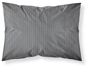 Detexpol Damaškový povlak na polštář 70x80 šedý tmavý jednobarevné pruhy 1 cm Pure