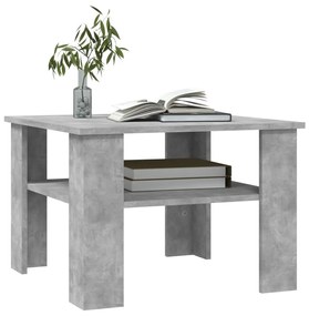 Konferenční stolek betonově šedý 60 x 60 x 42 cm dřevotříska - Default Title