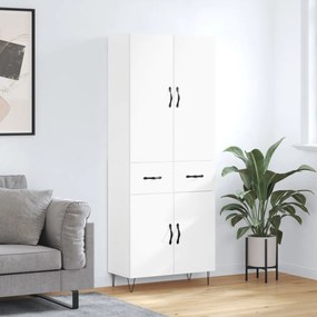 Skříň highboard bílá 69,5 x 34 x 180 cm kompozitní dřevo