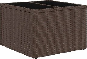 Set pohovek 8 ks 7-Počet míst Hnědá a červená polyratan 3359113