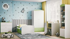 BabyBeds Sestava dětského nábytku včetně postele s úložným prostorem - Babydreams Velikost postele: 160x80 cm, Barevné provedení: Zelená