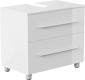 XXXLutz SKŘÍŇKA POD UMYVADLO, vysoce lesklá bílá, vysoce lesklá bílá, 70/63/41,6 cm MID.YOU - Online Only koupelnové skříňky - 00000D000404