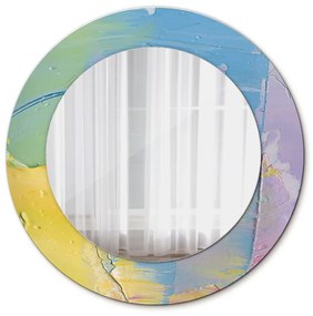 Kulaté dekorační zrcadlo Textura oleje