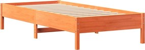 Postel bez matrace voskově hnědá 100 x 200 cm masivní borovice 3301718