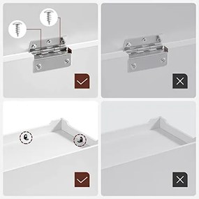 Vasagle Truhla dřevěná sedací, bílá, 40 x 100 x 46 cm LSB061T10