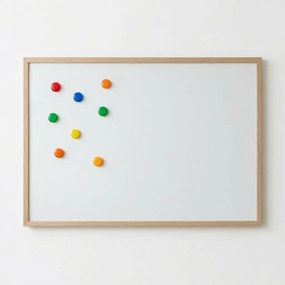 Toptabule.sk  Bílá magnetická popisovací tabule v přírodním dřevěném rámu CLASSIC 100×150 cm