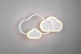 Bílé dětské svítidlo 52x25 cm Cloudy – Reality
