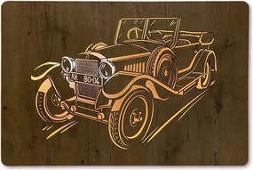 Li-Go "Veterán" světelný obraz s baterií 90x62cm varianta ovládání: manuál/pohybové čidlo, provedení povrchu: jedle